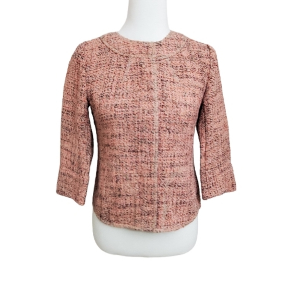 J. Jill | Jackets & Coats | J Jill Peach Tweed Jacket | Poshmark